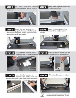 Lander DIY Standing Desk Assembly Instructions | PDF | Woodworking ...