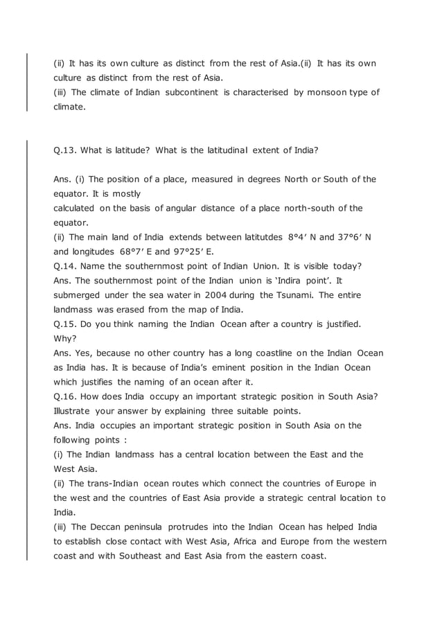 Imp. question india size location | DOCX