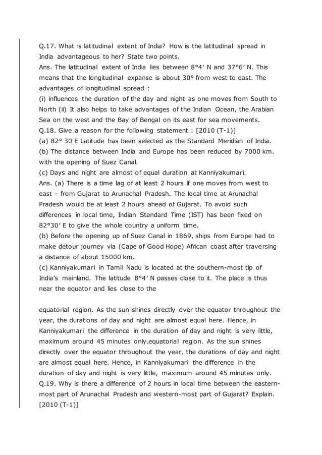 Imp. question india size location | DOCX