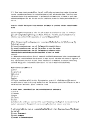 Important questions of biology class 9th | PDF