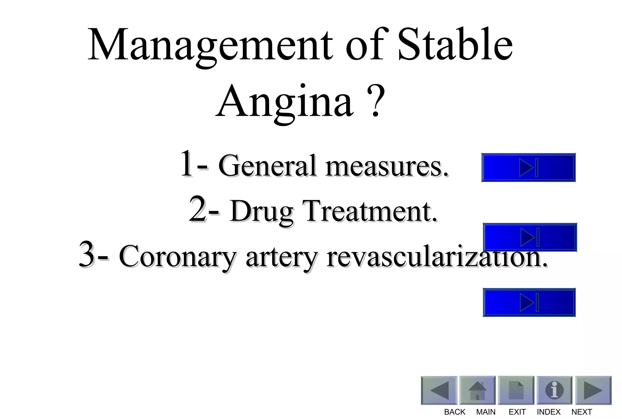 Management of Angina Pectoris | PPT