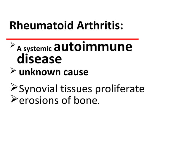 Rheumatoid arthritis and gout | PPT