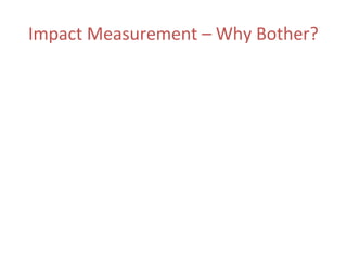 Introduction to Impact Measurement | PPT