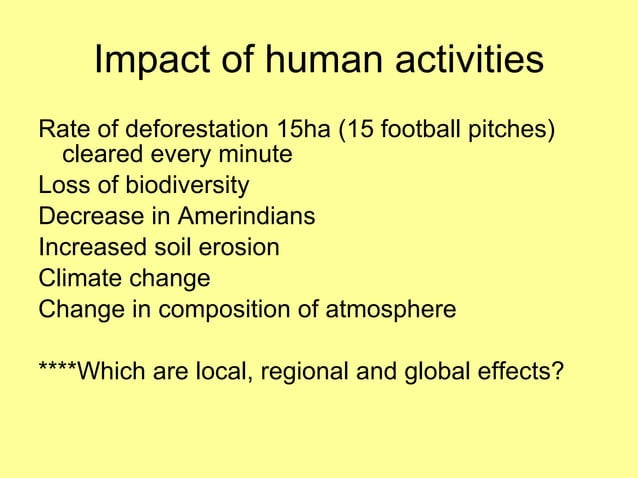 Impact Of Human Activities | PPT | Agriculture | Industries