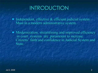 Impact Of ICT on Justice Delivery System | PPT