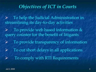 Impact Of ICT on Justice Delivery System | PPT