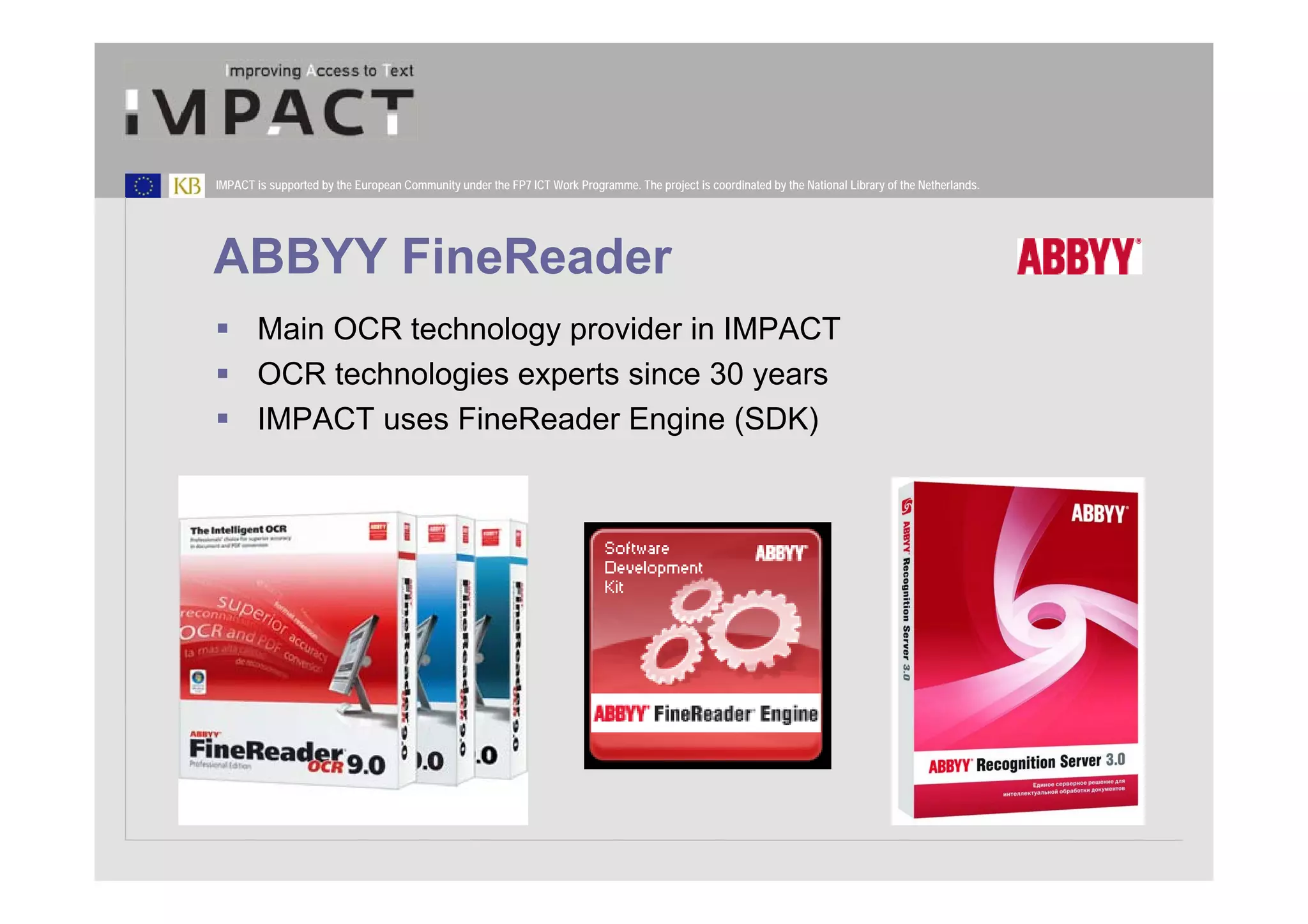 IMPACT OCR in a nutshell. Clemens Neudecker | PDF | Desktop Publishing | Computer Software and ...