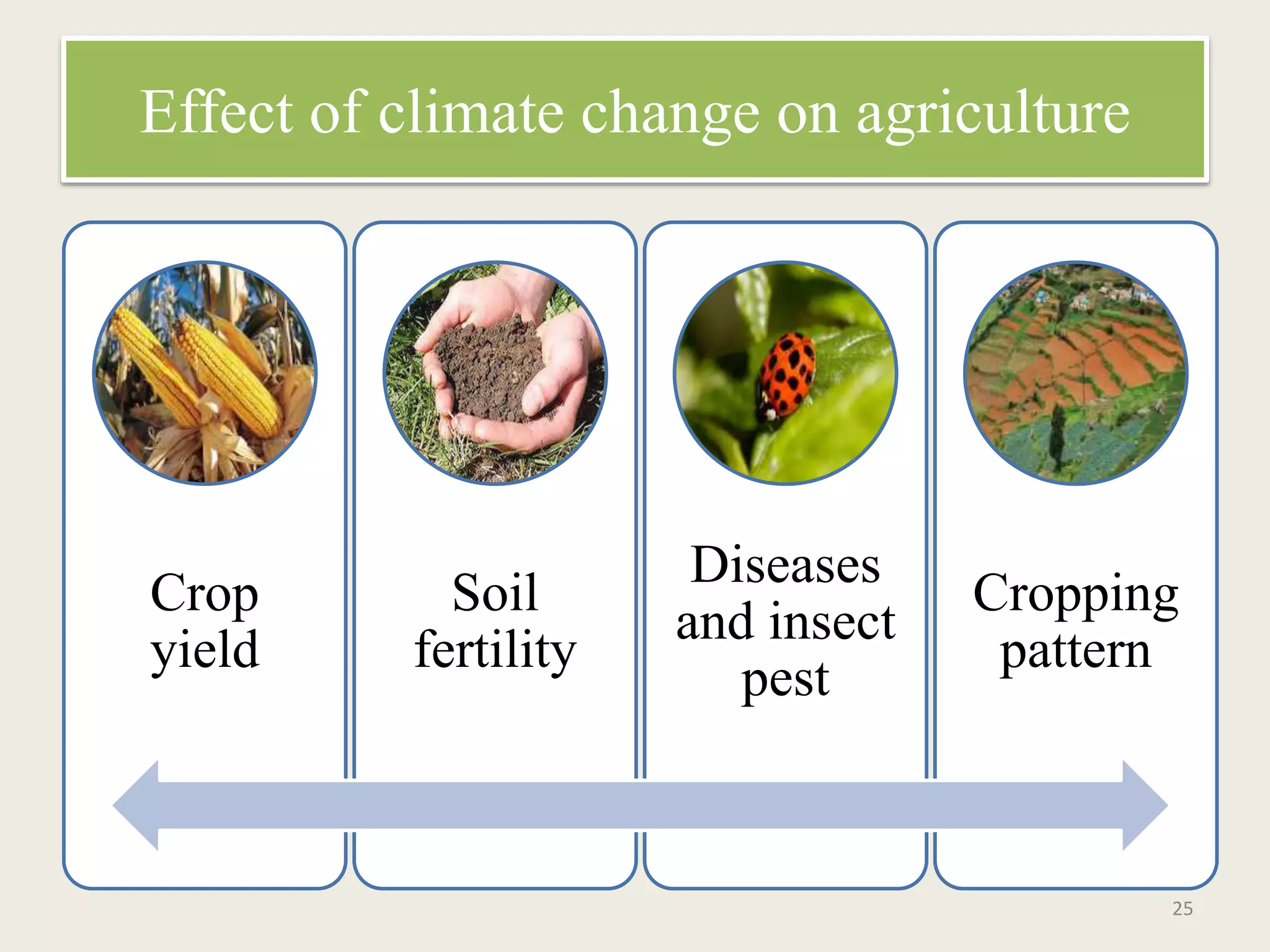 Impact and effect of climate change on agriculture | PPTX