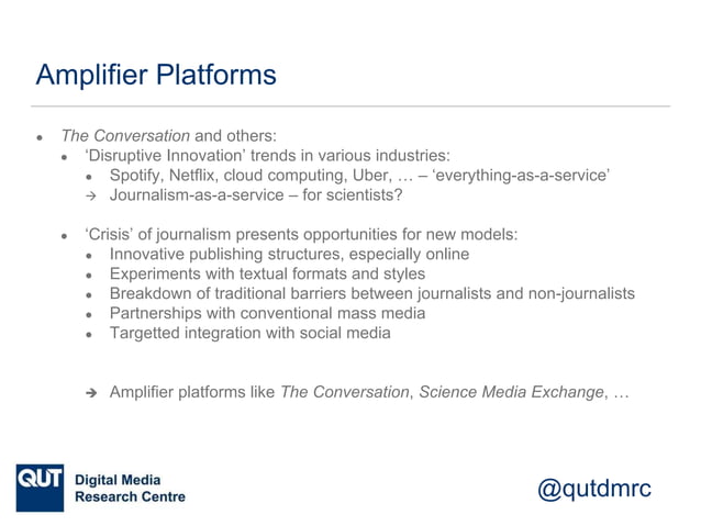 Impact and Engagement through The Conversation and Other Amplifier ...