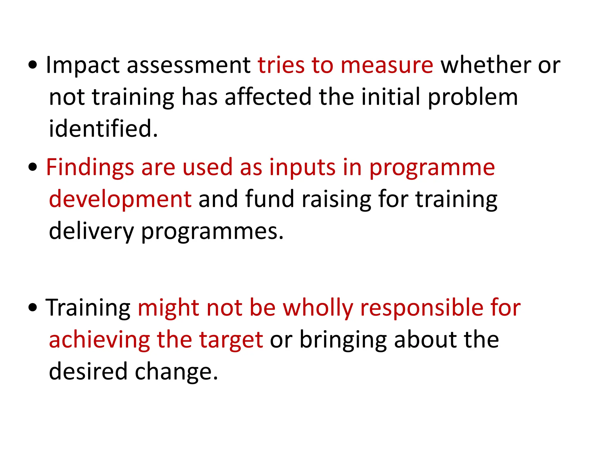Training Impact assessment or capacity development impact assessment ...