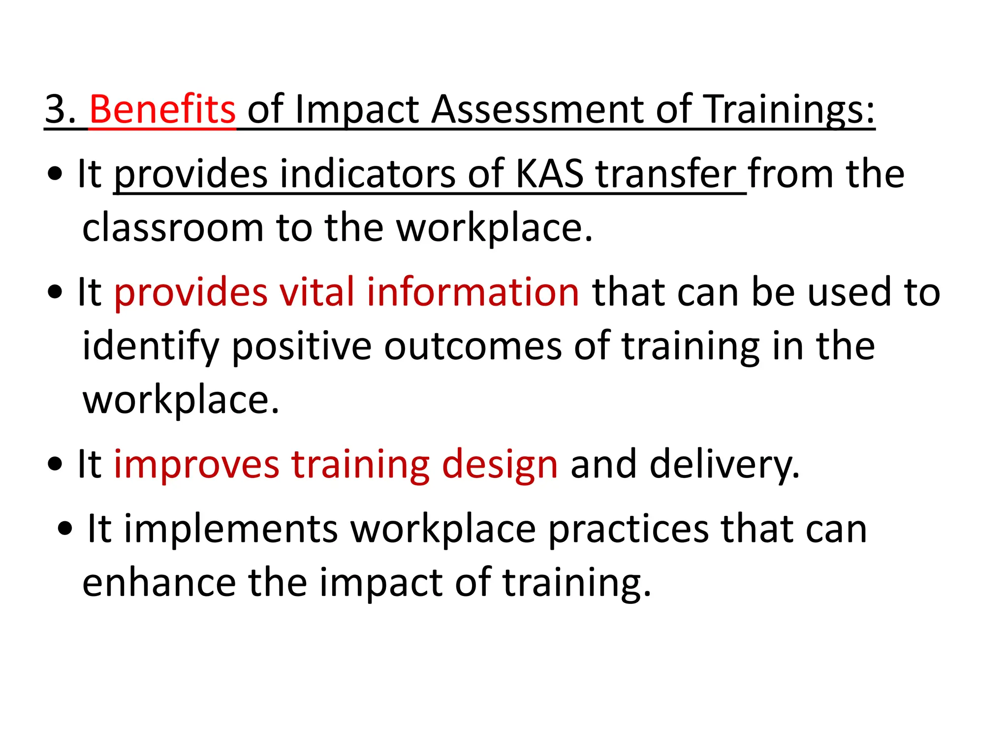 Training Impact assessment or capacity development impact assessment ...