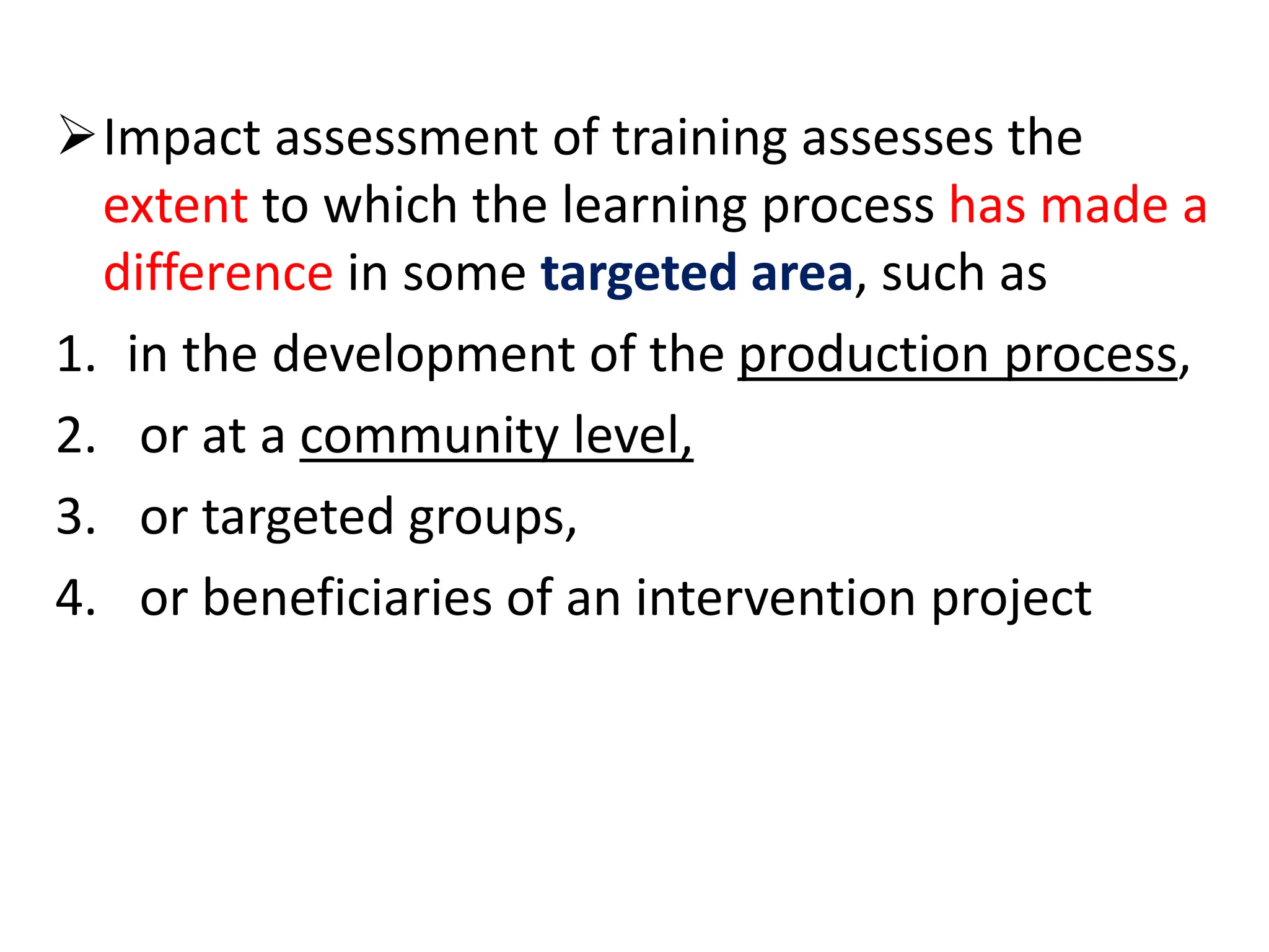 Training Impact assessment or capacity development impact assessment ...