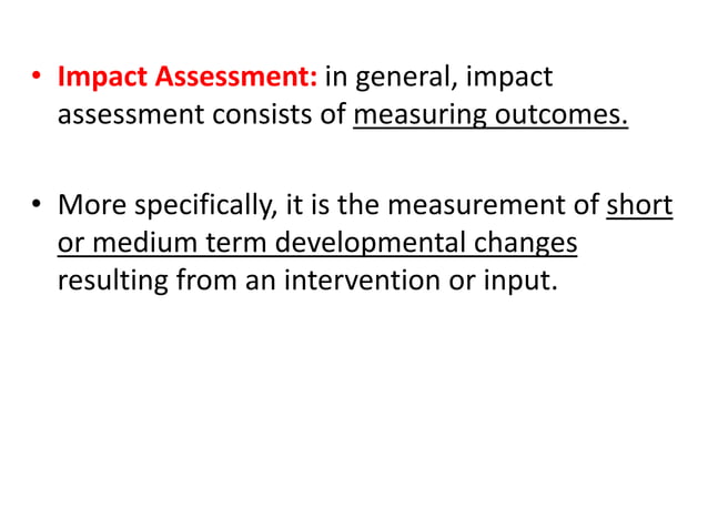 Training Impact assessment or capacity development impact assessment ...