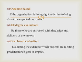 Impact assessment , monitoring and evaluation | PPTX