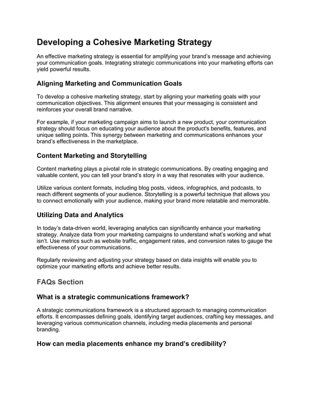 Impact Authority’s Strategic Communications Framework for Success.docx ...