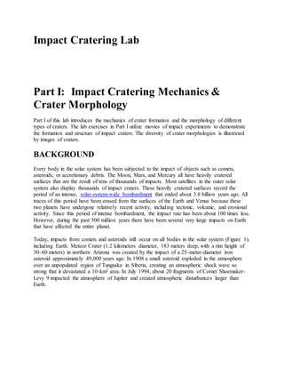 Impact cratering lab | DOCX