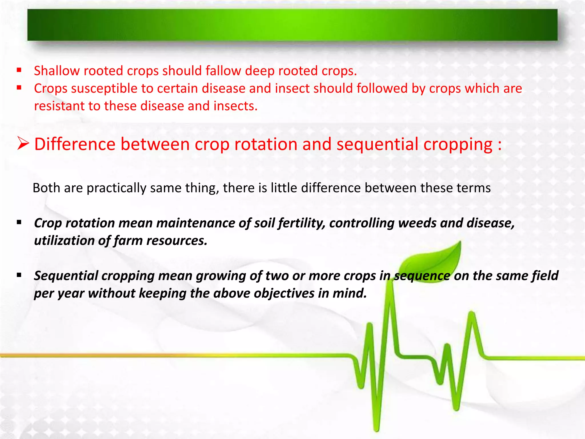 crop rotation by siddique ahmad university of agriculture peshawar | PPTX