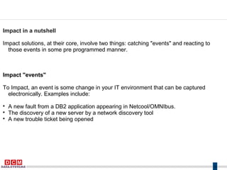 Netcool Impact docs | PPT