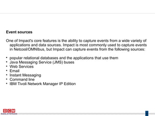 Netcool Impact docs | PPT | Email | Internet