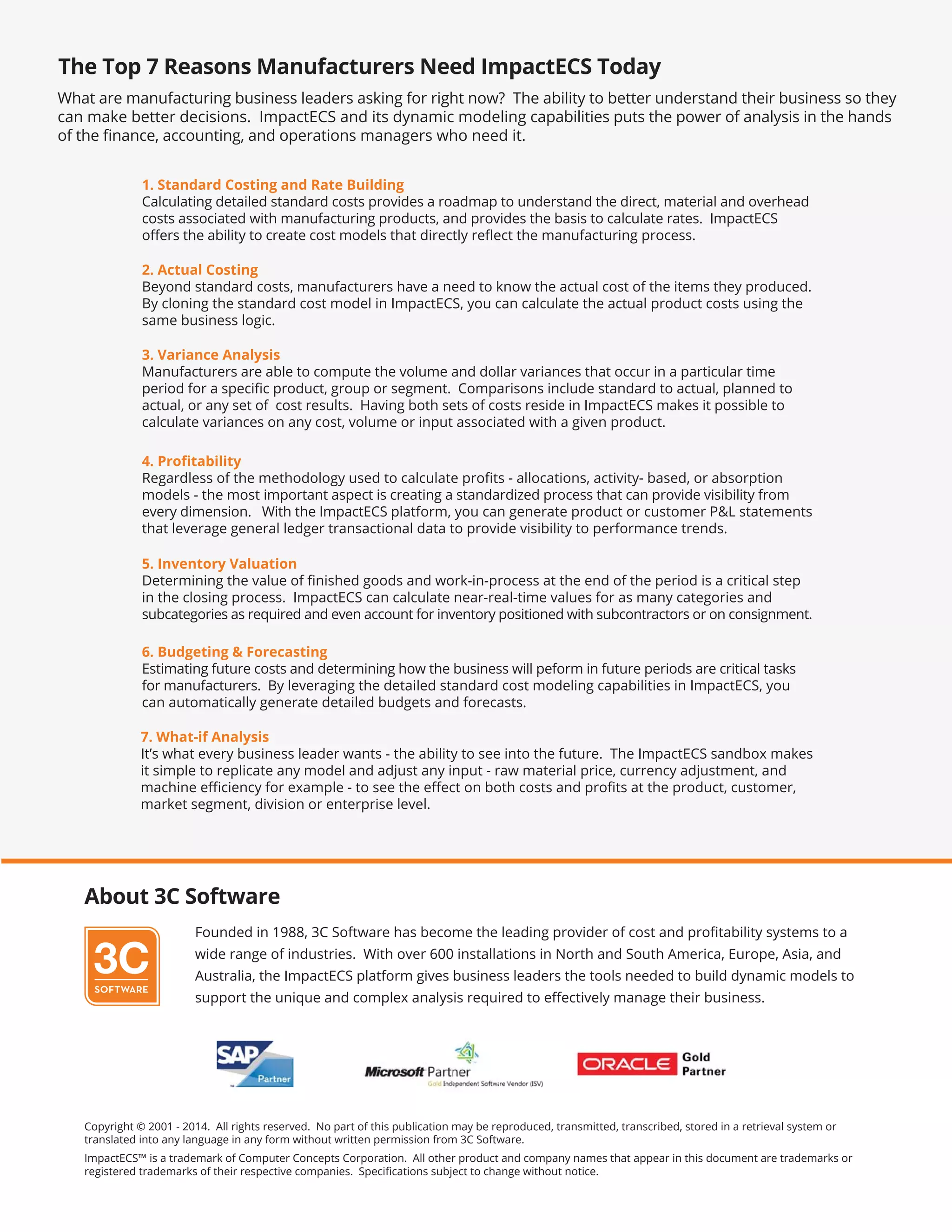 Impact ECS for Manufacturing | PDF