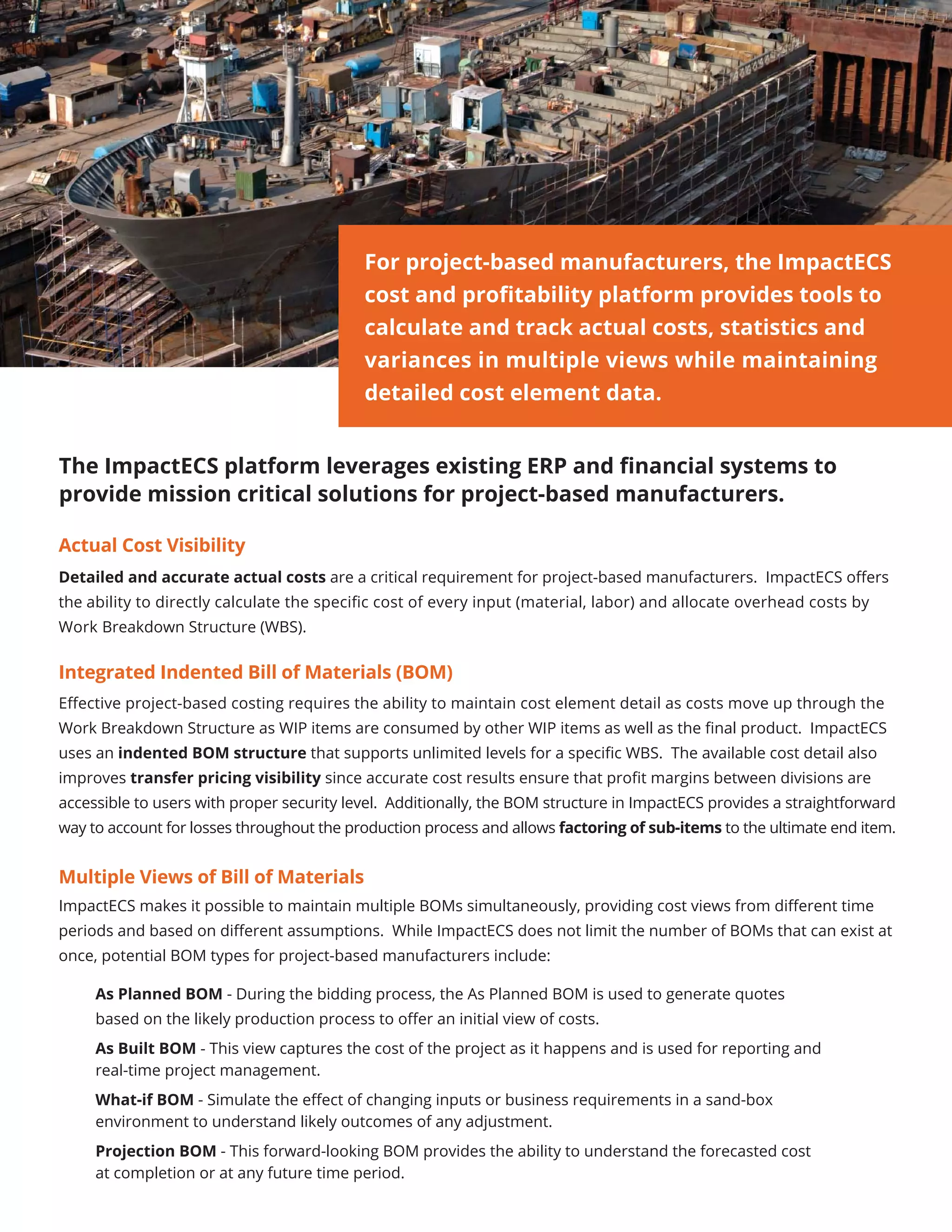 ImpactECS for Project Based Manufacturers | PDF