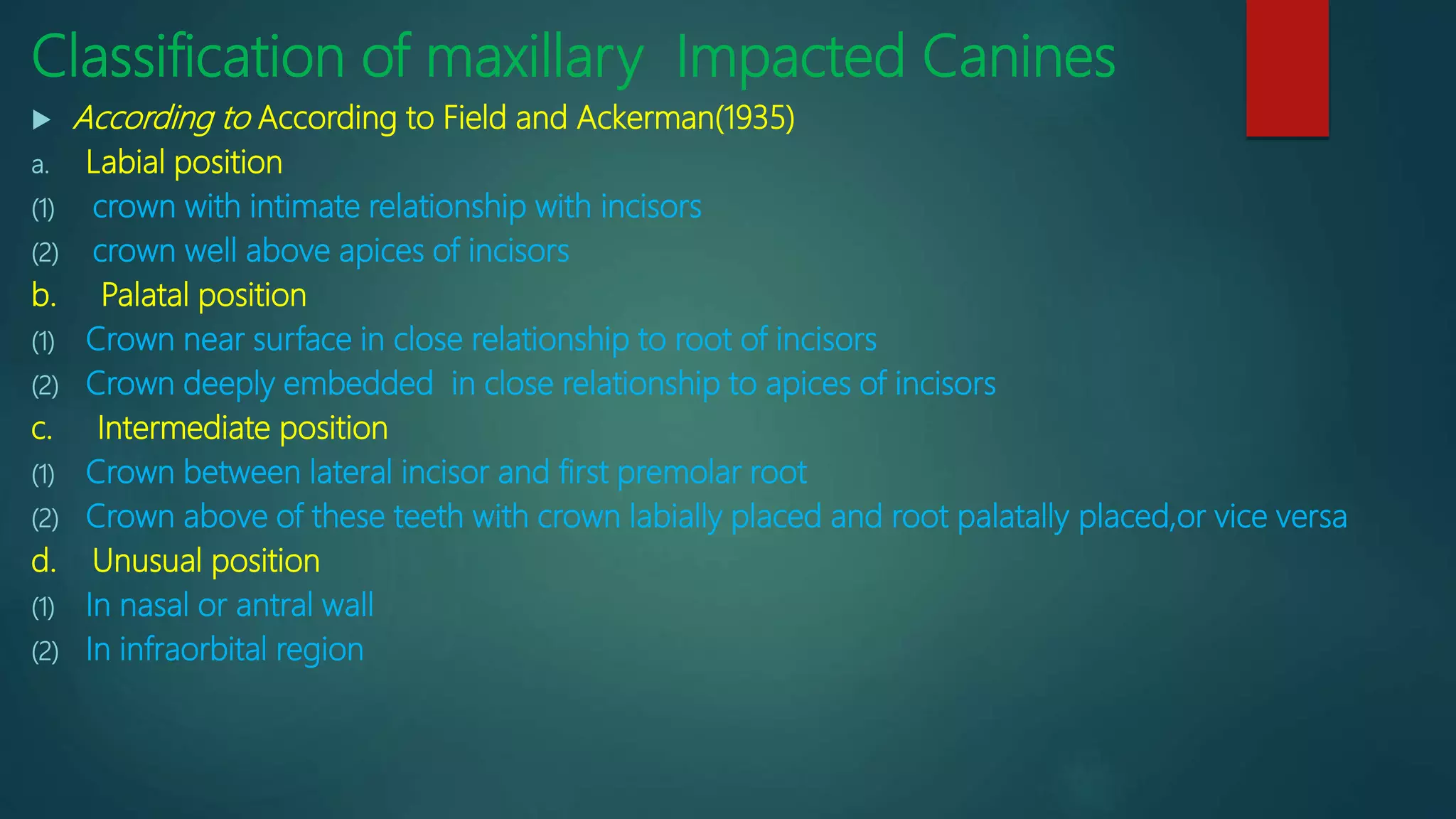 Impacted canine | PPTX