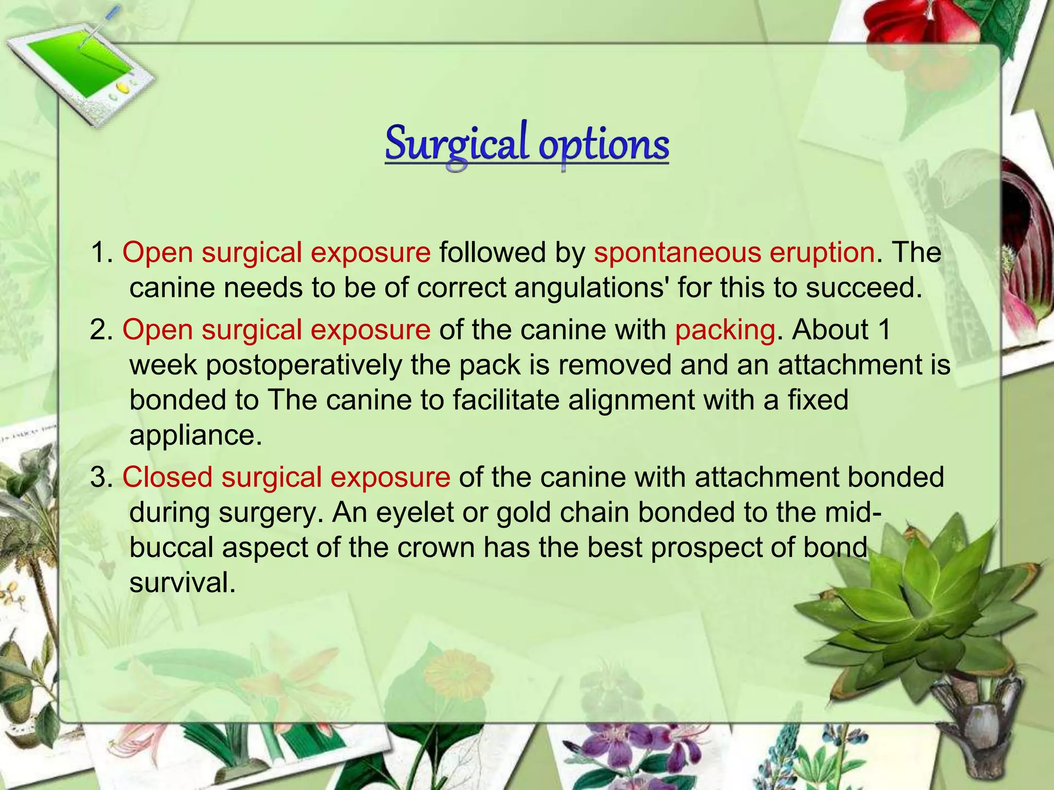 Impacted canine | PPTX