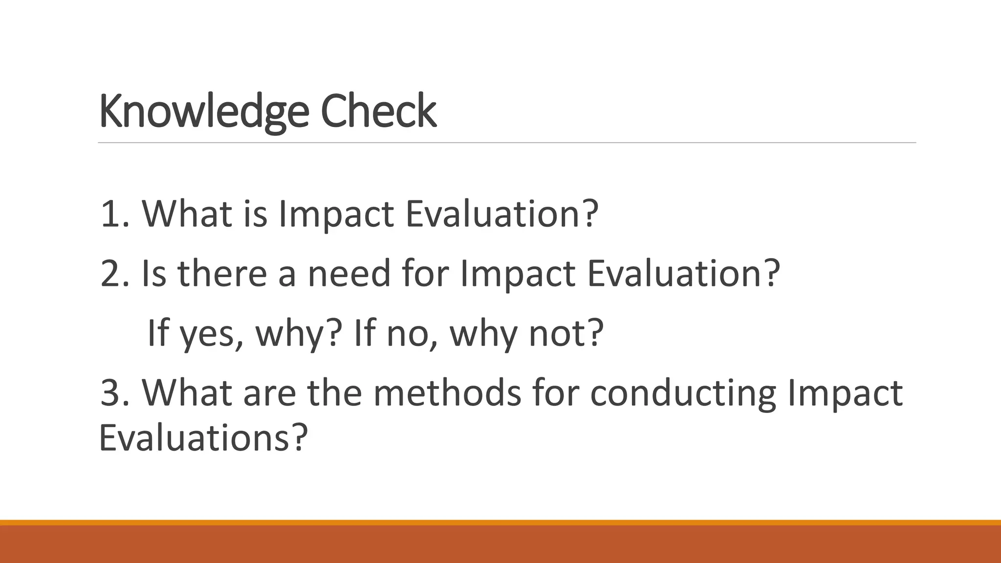 Impact evaluation an overview | PPTX