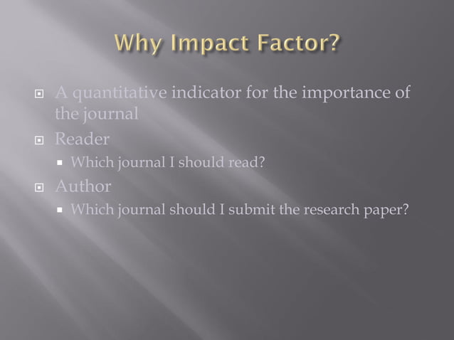 Impact Factor | PDF