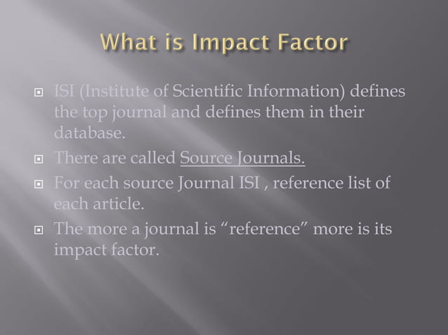 Impact Factor | PDF