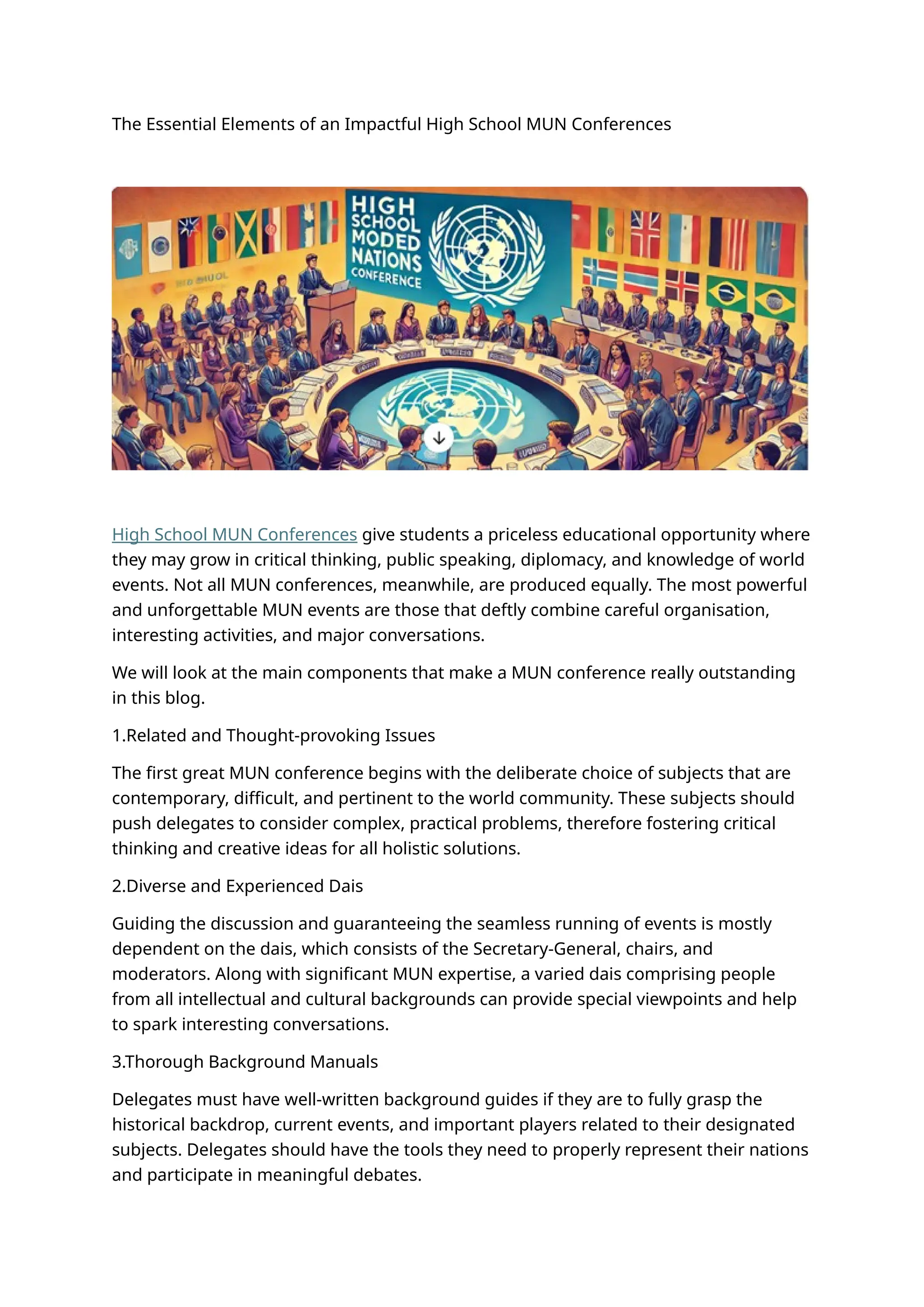 Impactful High School MUN Conferences.docx