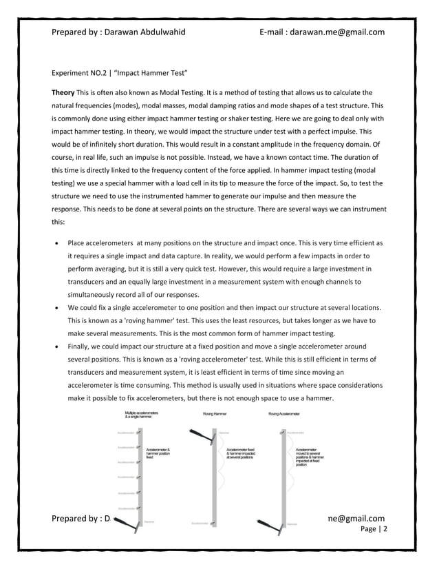 Impact hammer test | PDF | Physics | Science