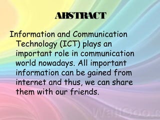 Impact ict to education | PPT