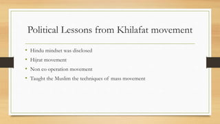 Impact in Khilafat movement1919-1924.pptx | Islam | Religion & Spirituality