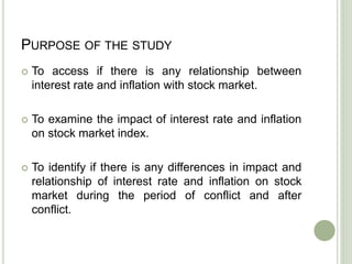 Impact interest rate and inflation on stock market | PPTX