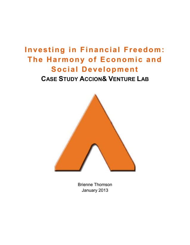 Impact Investing: Case Study of Accion's Venture Lab | PDF
