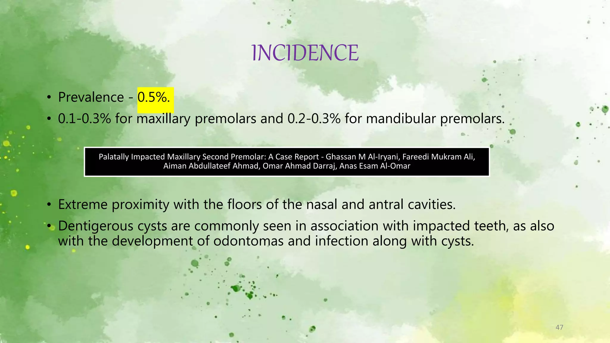 Impaction maxillary teeth part 1 | PPTX