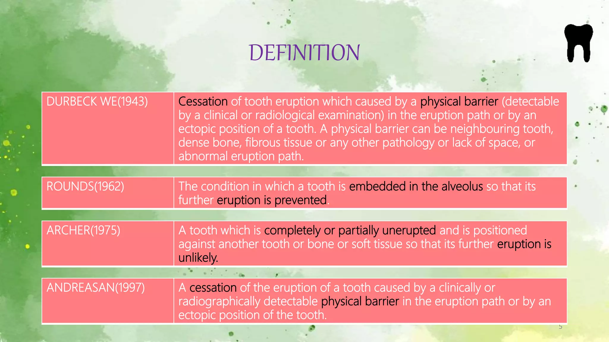 Impaction maxillary teeth part 1 | PPT