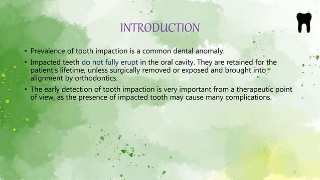 Impaction maxillary teeth part 1 | PPT