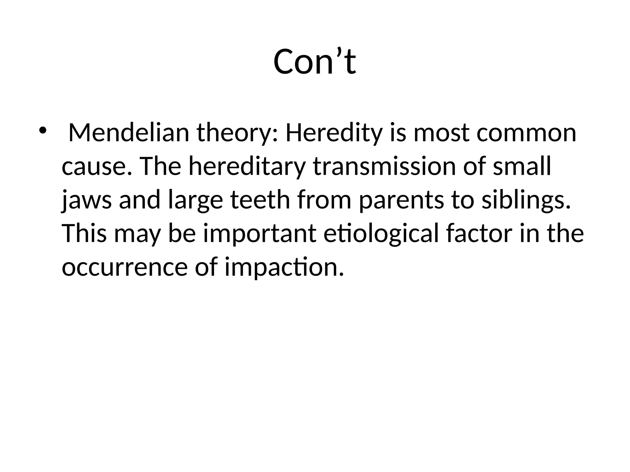 impaction their types and their different form of treatment and ...