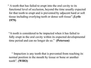 Management of Impacted third molars | PPTX