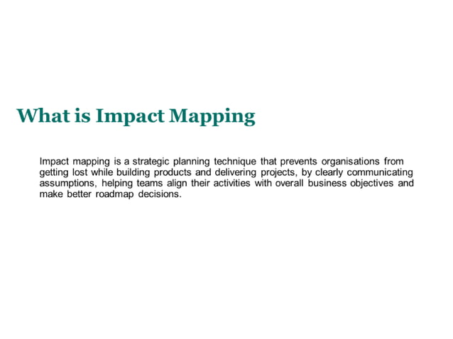 Impact Mapping | PPT