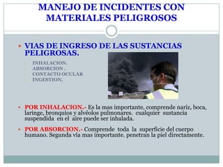 Impacto de las sustancias peligrosas sobre la salud jose sena 2011 | PPTX