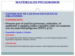 Impacto de las sustancias peligrosas sobre la salud jose sena 2011 | PPTX