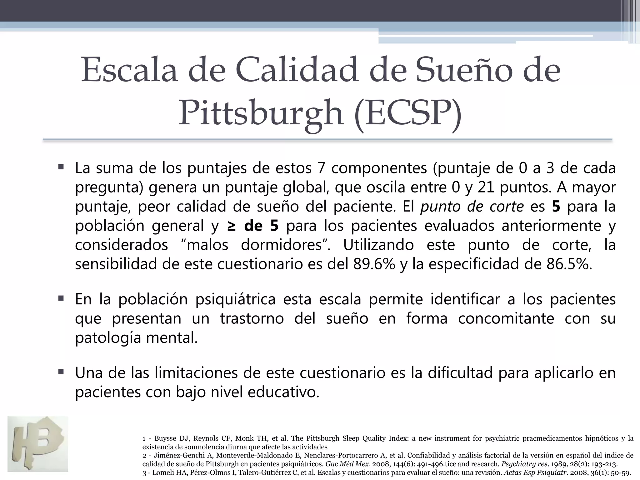 Impacto en la Calidad de Sueño en los Pacientes tratados con ...