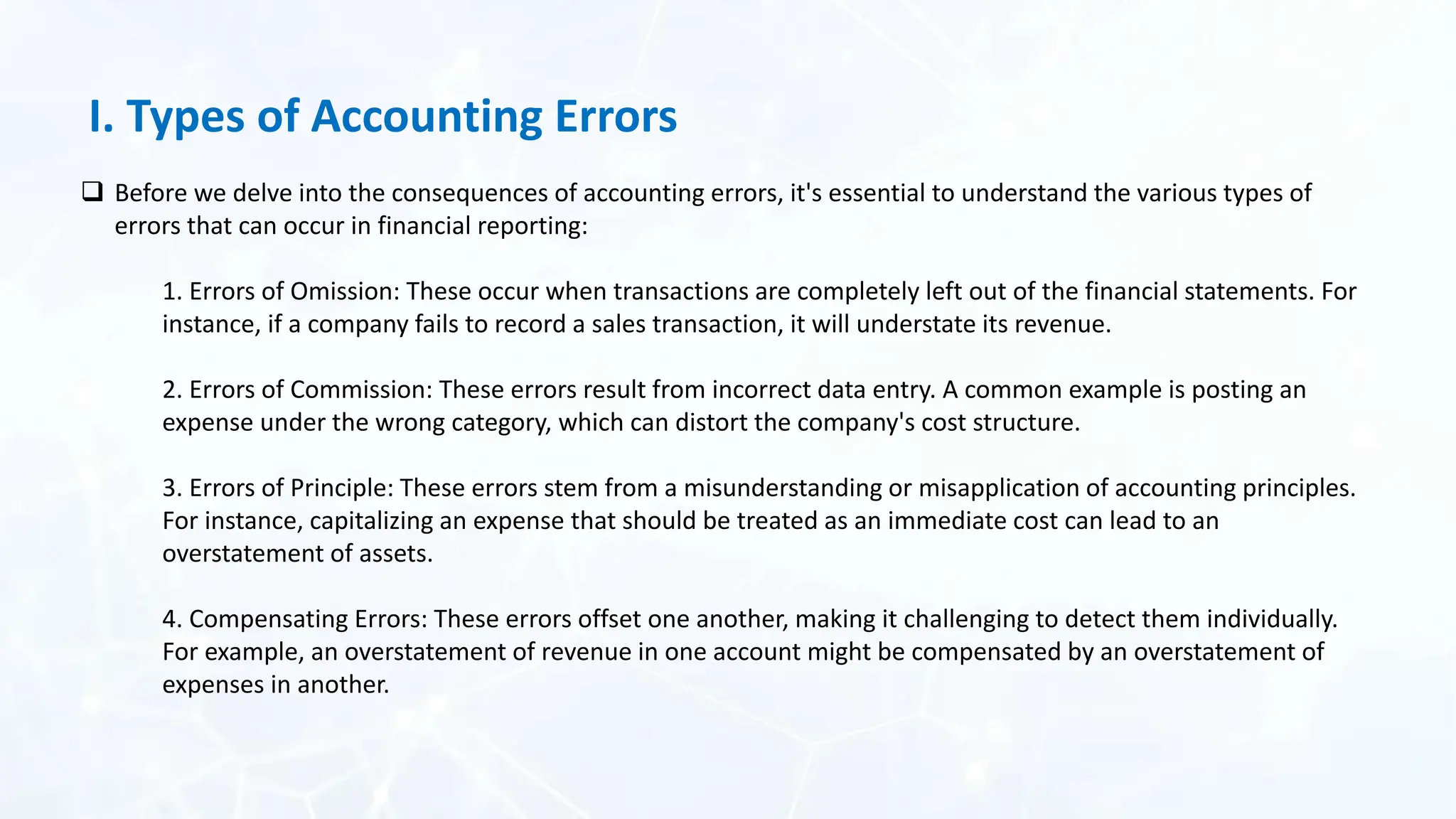 Impact of Accounting Errors on Financial Statements Detection and ...