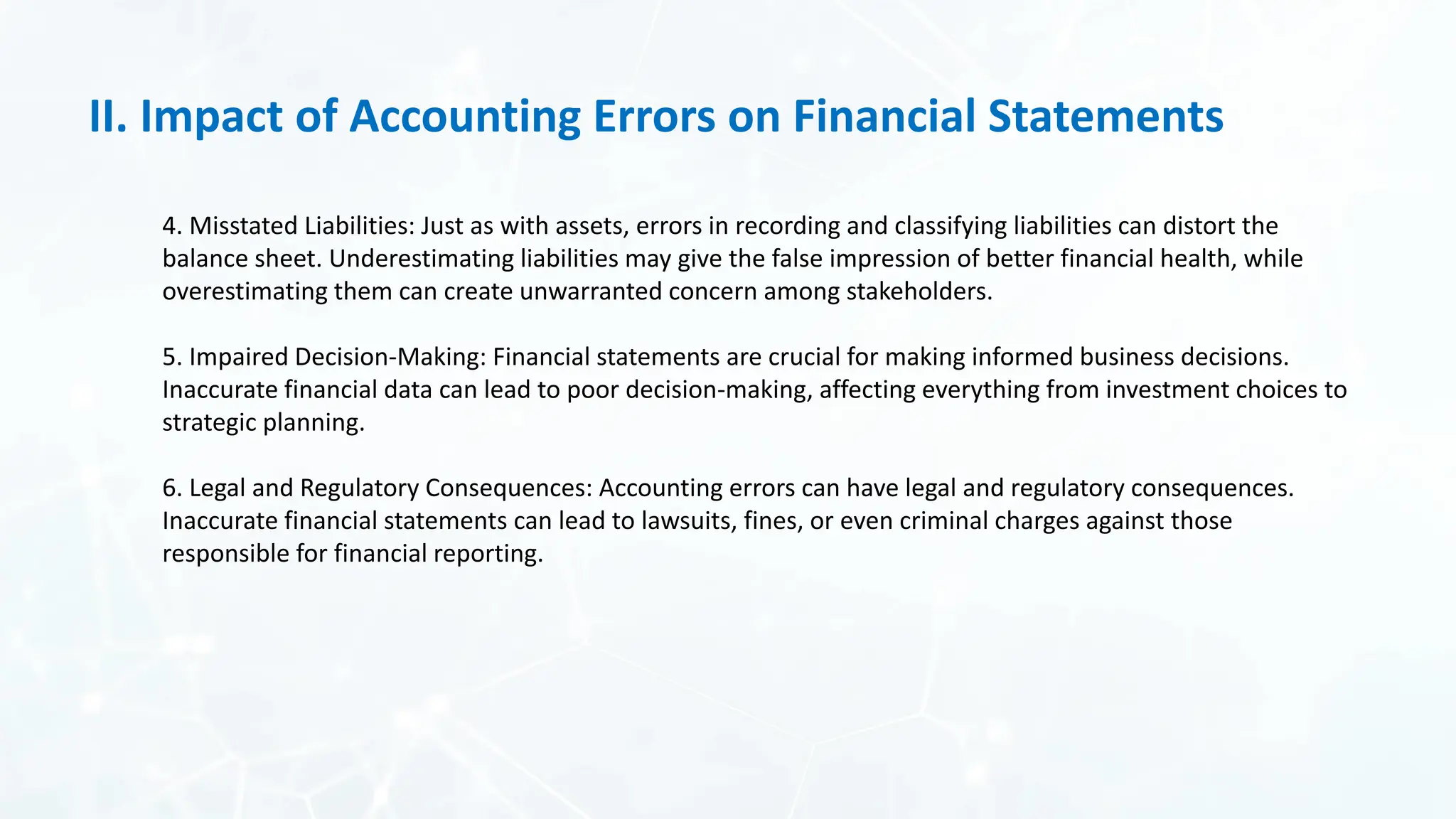 Impact of Accounting Errors on Financial Statements Detection and ...