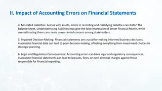 Impact of Accounting Errors on Financial Statements Detection and ...