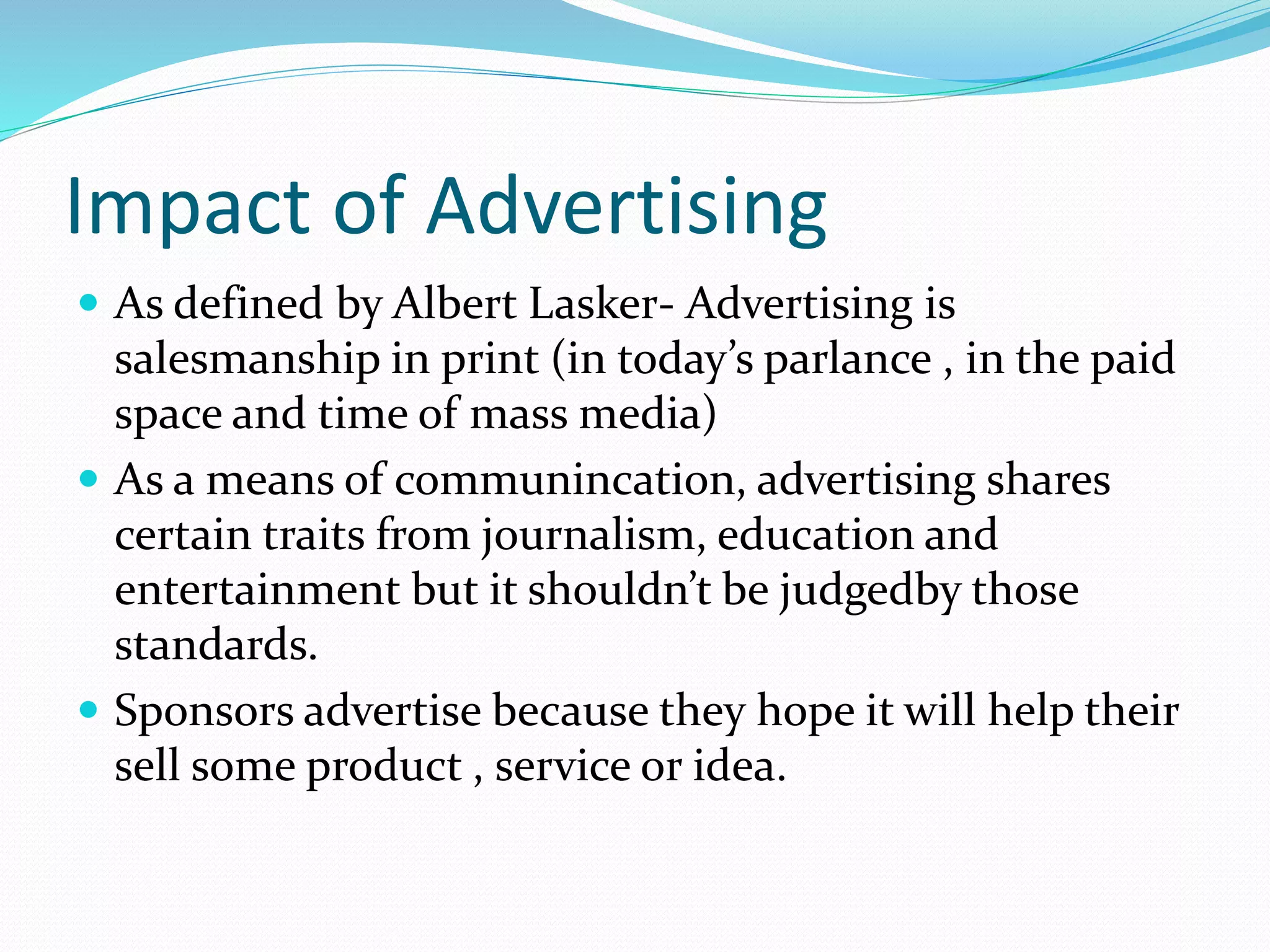 Impact of advertising | PPTX