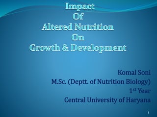 Impact of altered nutrition | PPTX